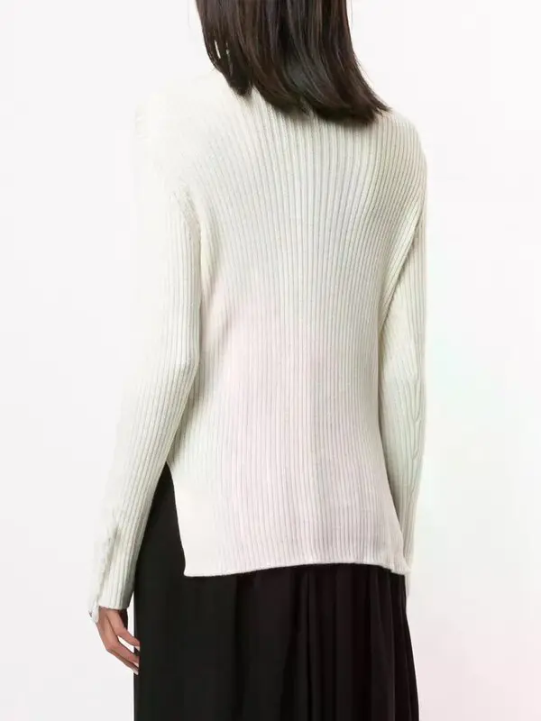 Y’s Roll-neck Ribbed-knit Jumper