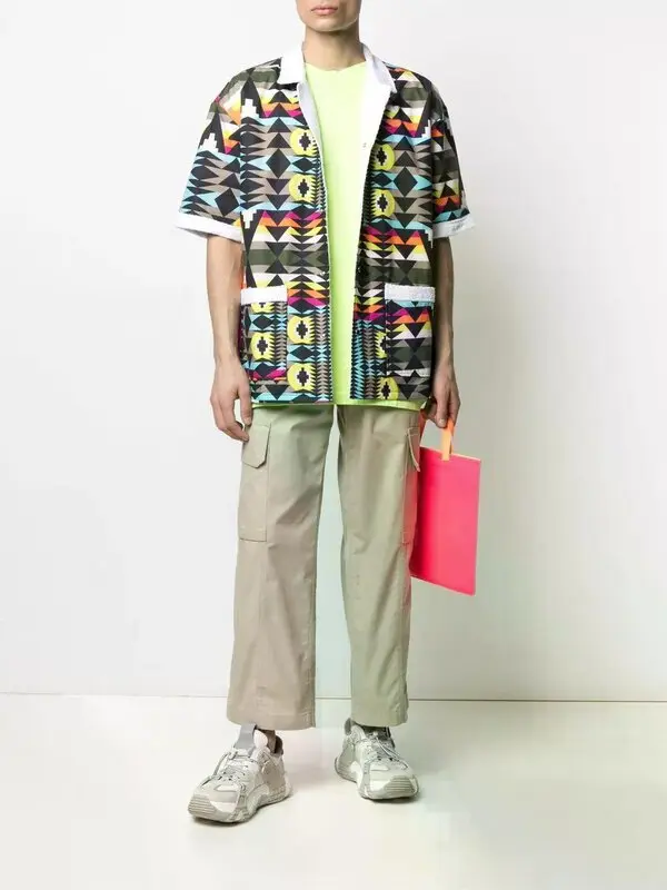 COUNTY OF MILAN Geometric-print Short-sleeve Shirt