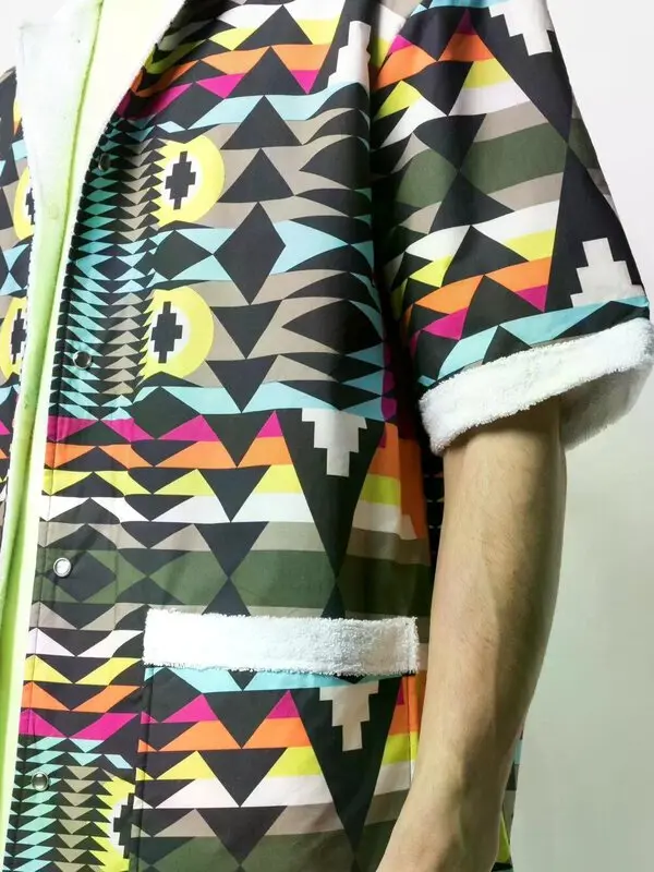 COUNTY OF MILAN Geometric-print Short-sleeve Shirt