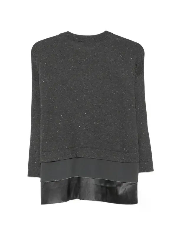 Peserico Layered Sequin-embellished Sweatshirt