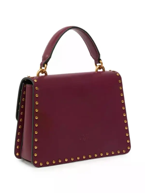 Pinko Mini Love Bag One Top Handle Handbag In Leather With Mini Studs