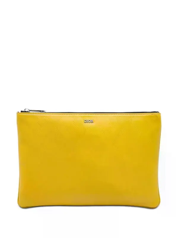 Dior 2022 Coated Canvas Cd Diamond Clutch Bag