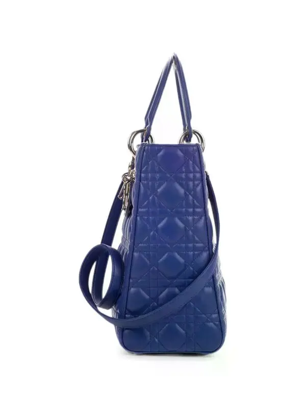 Dior Lady Cannage Tote Bag - Blue