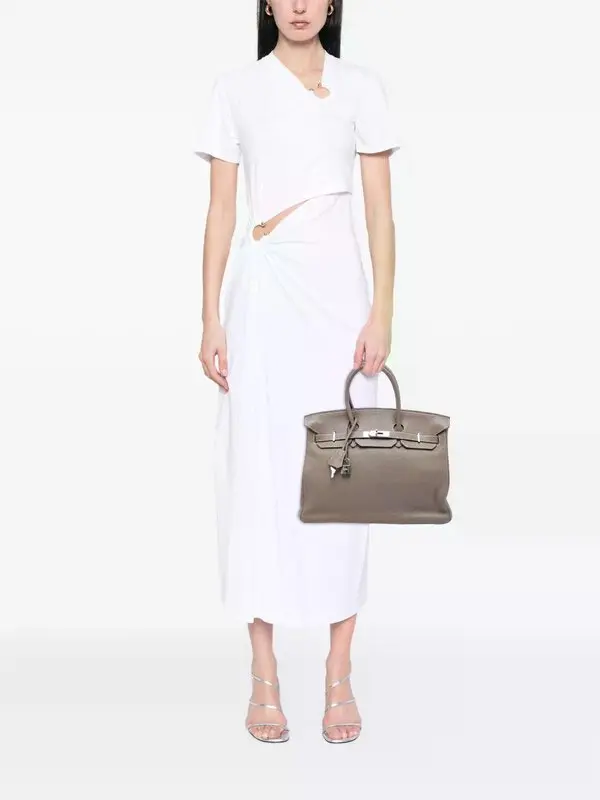 Hermès Clemence Birkin Retourne 35 Handbag - Brown