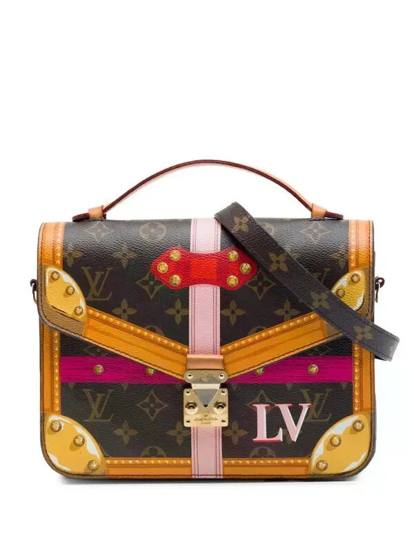LOUIS VUITTON 2018 Monogram Summer Trunks Pochette Metis Satchel