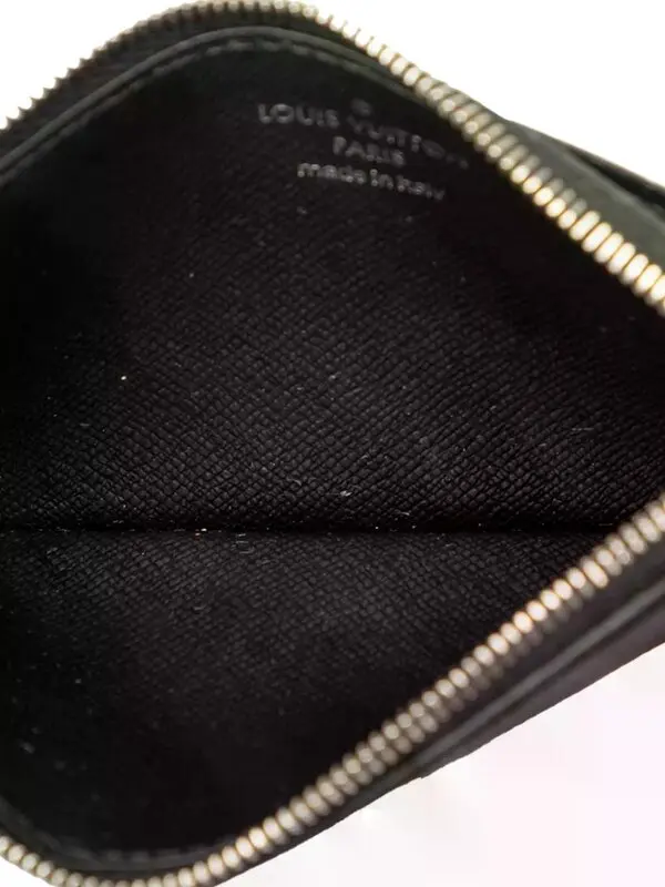 LOUIS VUITTON 2021-2026 Monogram Eclipse Taigarama Card Holder Coin Pouch - Black