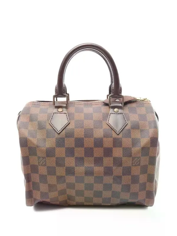 LOUIS VUITTON Damier Ebene Speedy 25 Boston Bag - Brown
