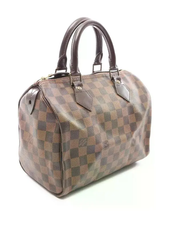 LOUIS VUITTON Damier Ebene Speedy 25 Boston Bag - Brown
