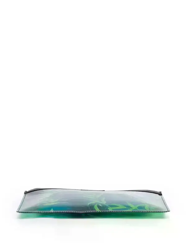 Versace Pvc Jungle Print Zipped Clutch Bag