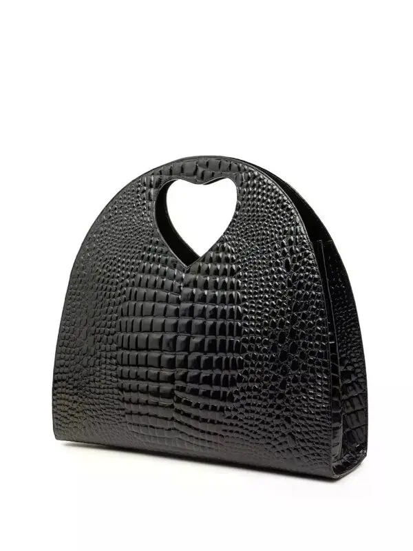 Saint Laurent 20th Century Croc Embossed Patent Handbag