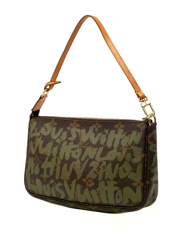 LOUIS VUITTON 2001 Stephen Sprouse Monogram Graffiti Pochette Accessoires Shoulder Bag