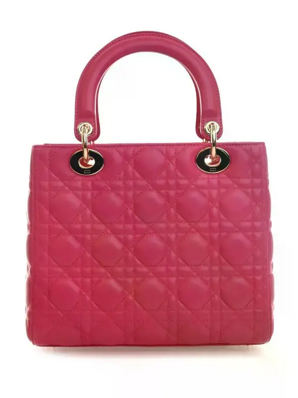 Dior Lambskin Cannage Lady Satchel - Pink