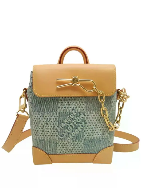 LOUIS VUITTON Damier Denim 3d Nano Steamer Satchel