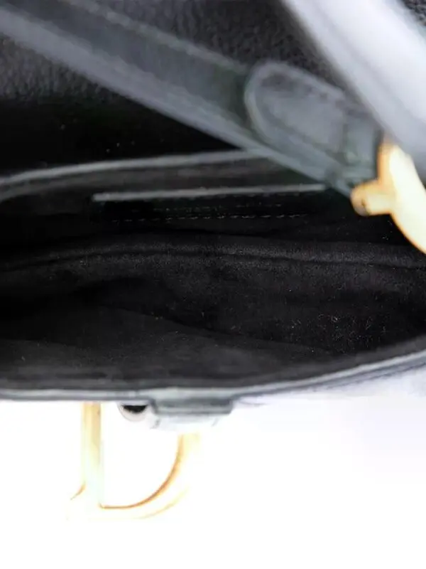 Dior 2021 Micro Goatskin Saddle Bag Satchel - Black