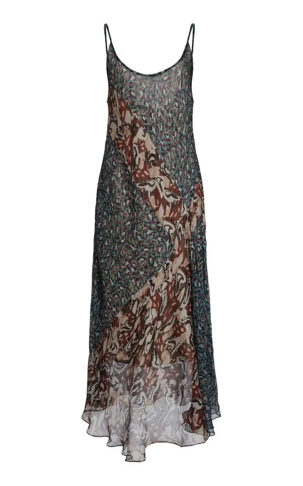 Dries Van Noten Dibelle Silk Midi Dress - Multi