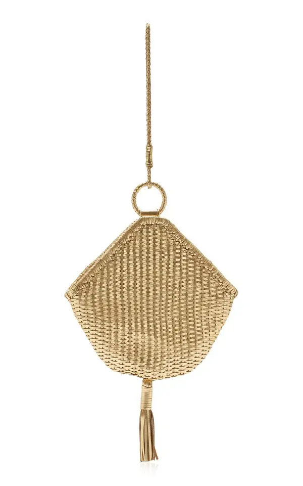 BEMBIEN Exclusive La Isla Esme Woven Leather Bag - Gold