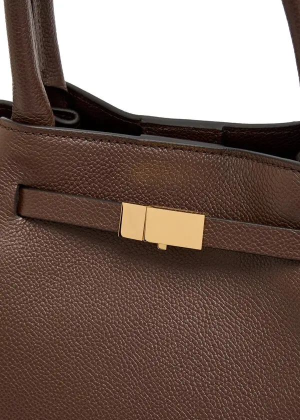 DEMELLIER The New York Midi Grained Leather Tote - Moca
