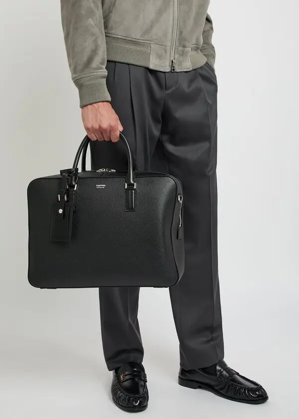 TOM FORD Elliot Grained Leather Briefcase
