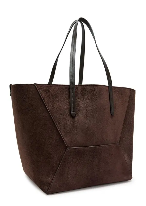 Brunello Cucinelli Bead Medium Suede Tote