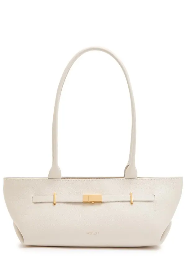 DEMELLIER The New York Grained Leather Shoulder Bag - White