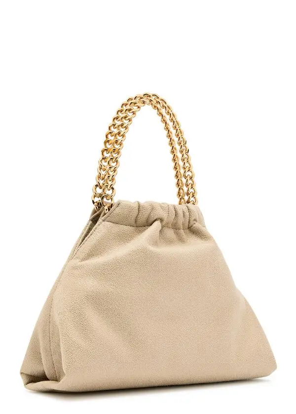 Stella McCartney Falabella Mini Drawstring Faux Suede Top Handle Bag