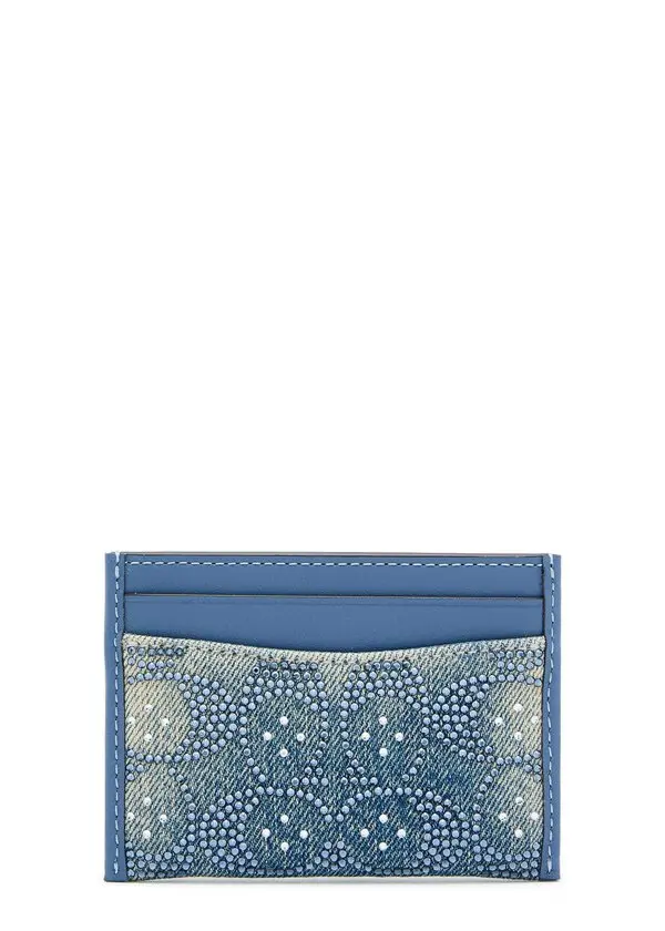 COACH Embellished And Leather Card Holder