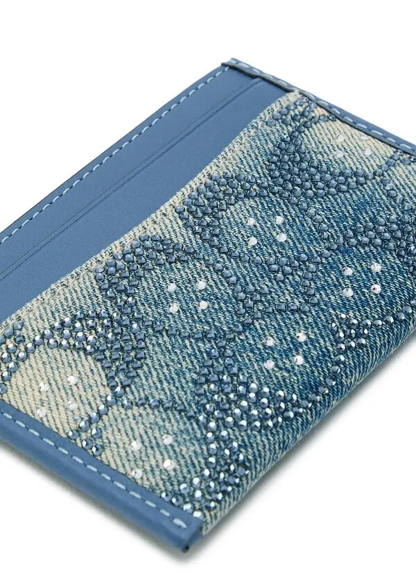 COACH Embellished And Leather Card Holder