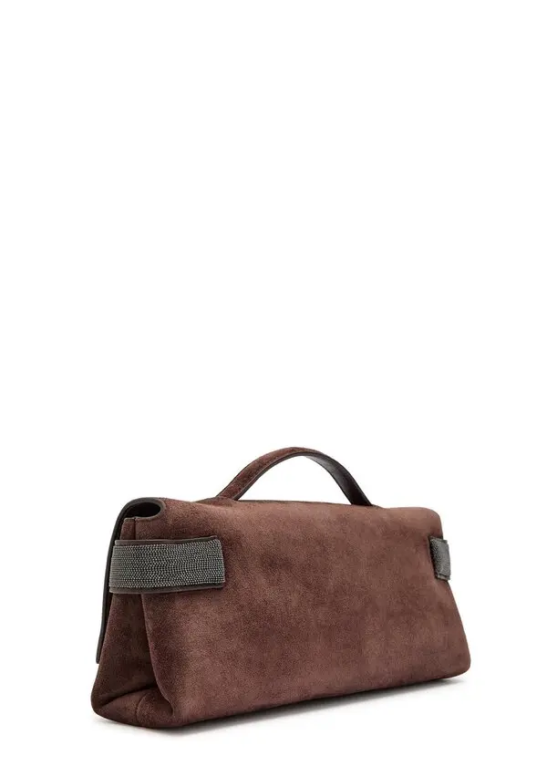 Brunello Cucinelli Suede Top Handle Bag