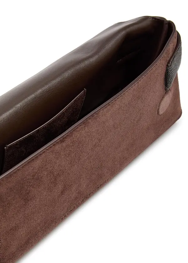 Brunello Cucinelli Suede Top Handle Bag