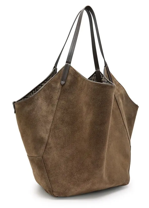 Brunello Cucinelli Reversible Suede Tote