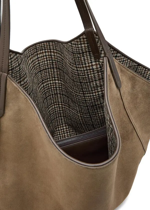 Brunello Cucinelli Reversible Suede Tote