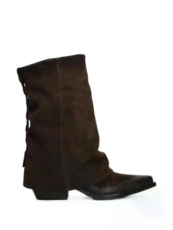 METISSE Button-embellished Pointed-toe Boots