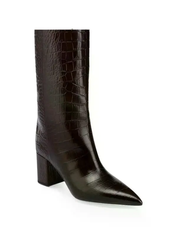 Paris Texas Anja Crocodile-embossed Leather Boots