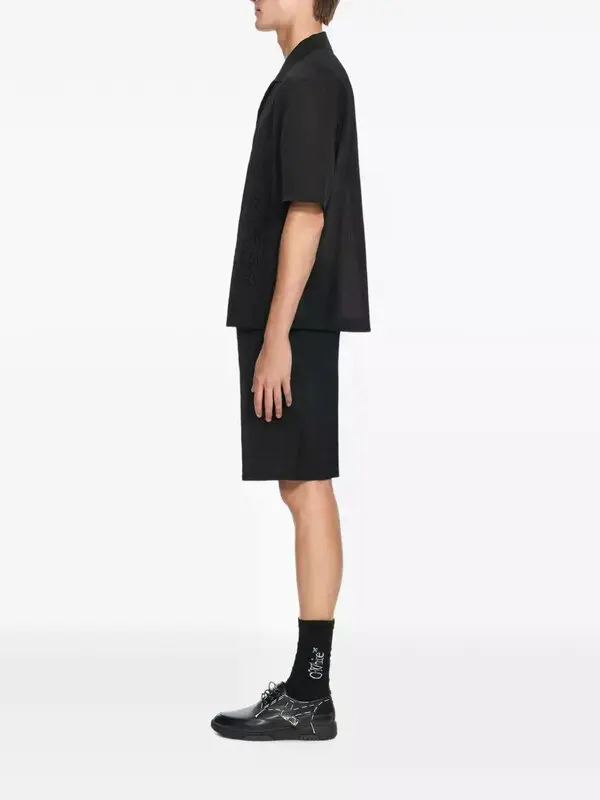 Off-White Handstyle Logo Organza Bowling Shorts
