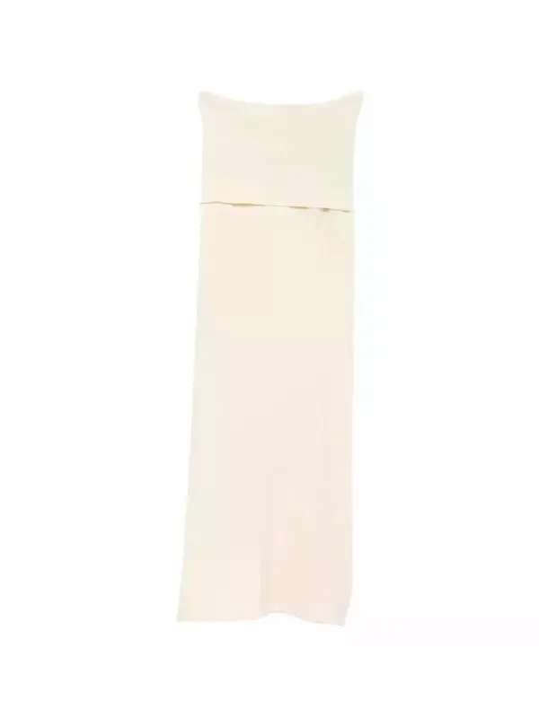 AYA MUSE Oona Ribbed-knit Maxi Skirt - Neutrals