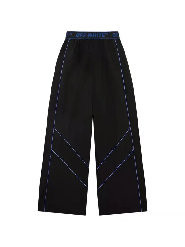Off-White Jacquard Logoband Wide-leg Nylon Pants