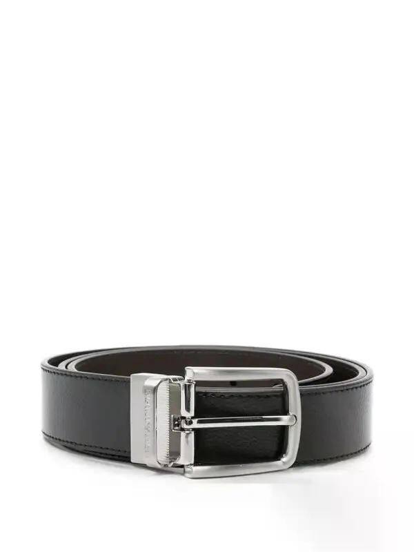Emporio Armani Logo-engraved Leather Belt