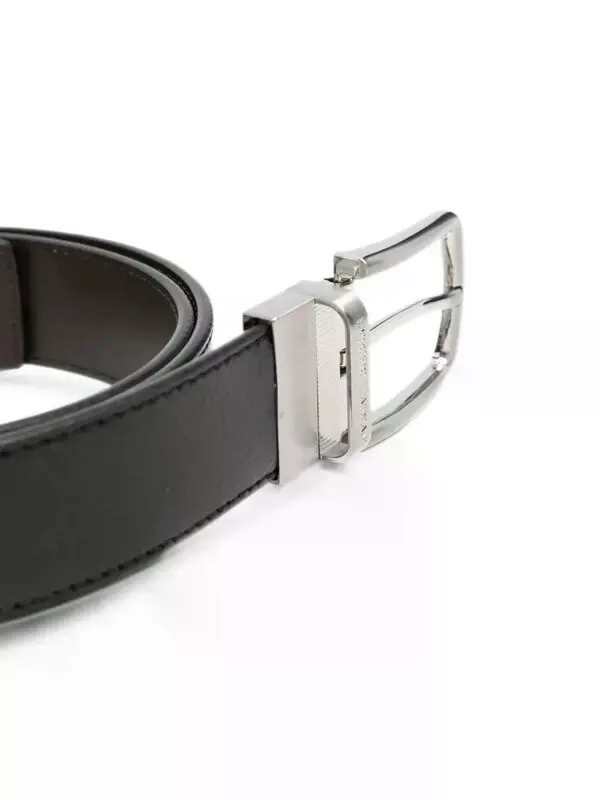 Emporio Armani Logo-engraved Leather Belt