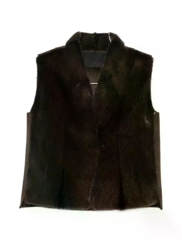 LISKA Fur-panelled Sleeveless Gilet