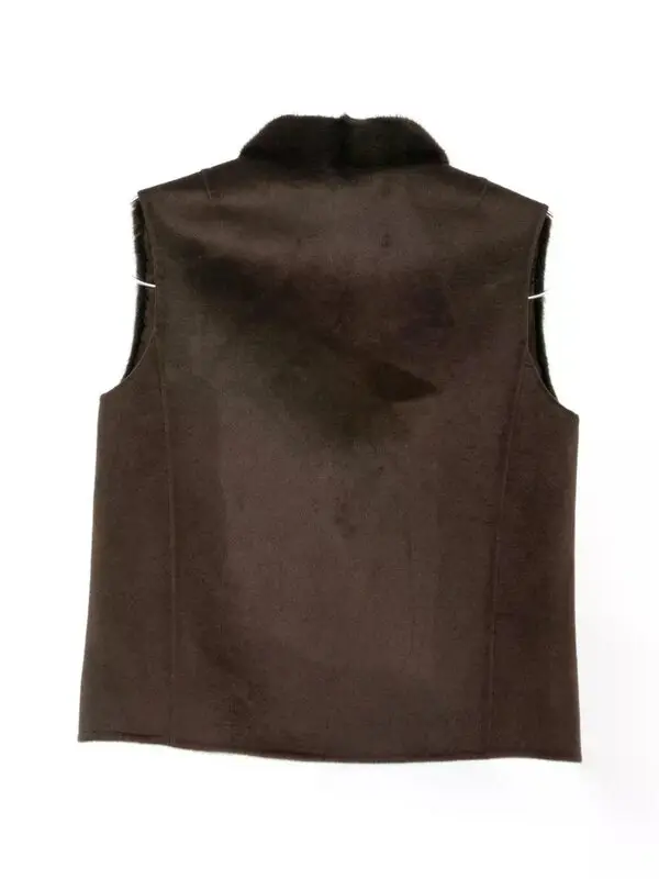 LISKA Fur-panelled Sleeveless Gilet