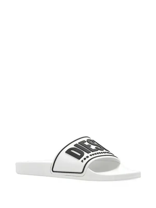 DIESEL® Logo Print Slides - White