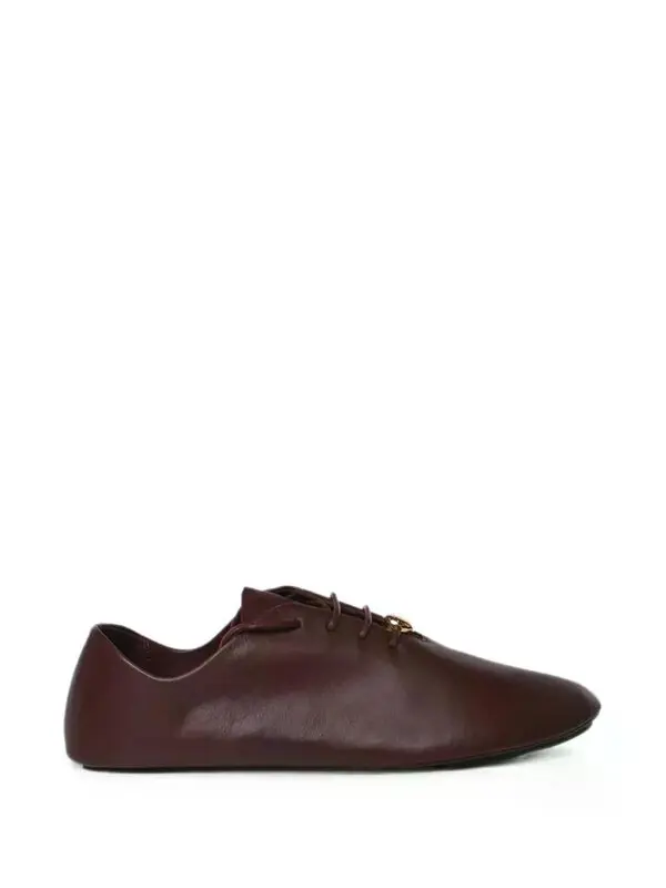 Loewe Pebble Soft Lace-up In Nappa Calfskin - Red