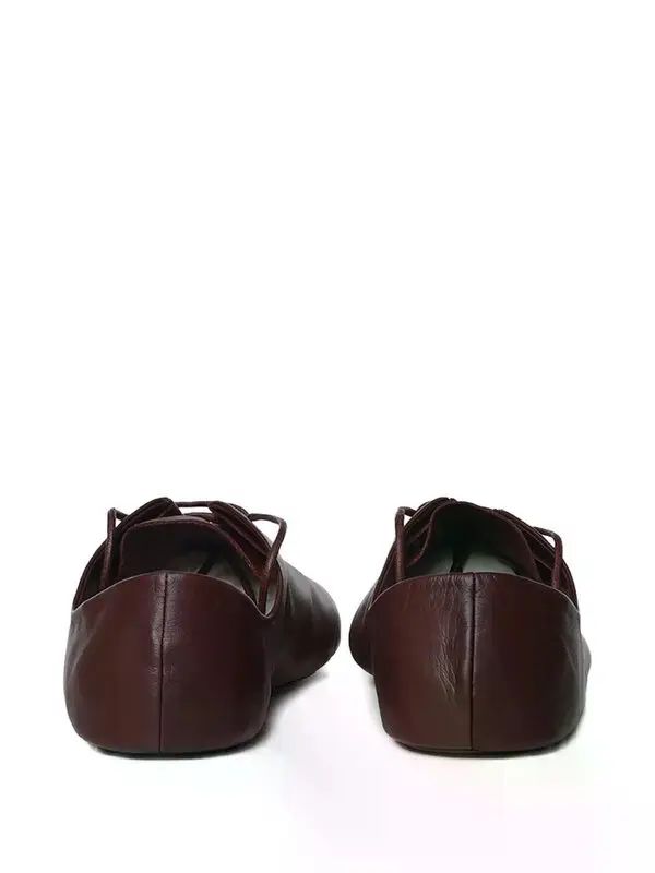 Loewe Pebble Soft Lace-up Nappa Calfskin Shoes - Red