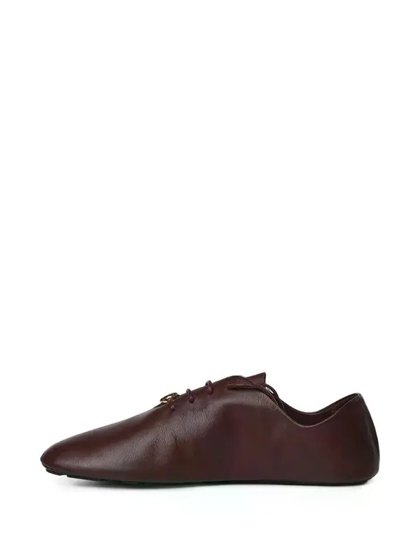 Loewe Pebble Soft Lace-up Nappa Calfskin Shoes - Red