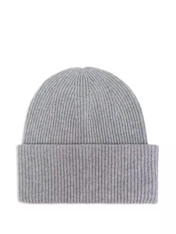 LISA YANG Ribbed Cashmere Beanie - Grey