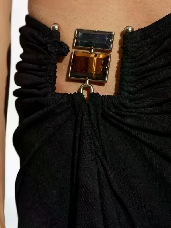 Christopher Esber Bezel Quartz Cascade Maxi Skirt