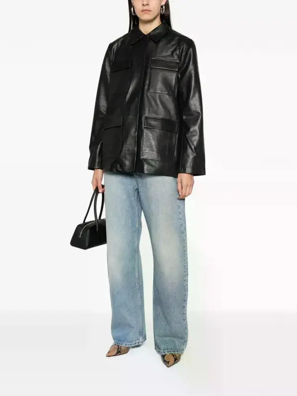 ST. AGNI Flap-pocket Leather Jacket