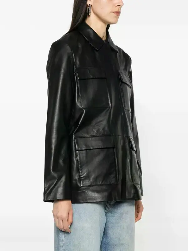 ST. AGNI Flap-pocket Leather Jacket