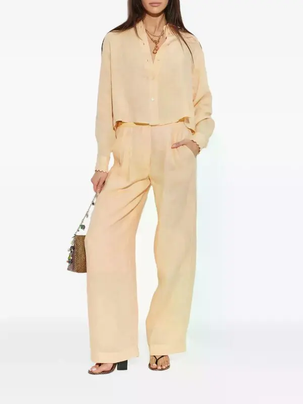 FORTE_FORTE Pleated-detail Linen Trousers - Neutrals