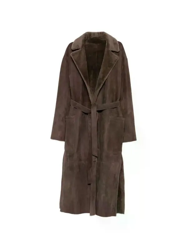 MANZONI 24 Belted Shearling Coat